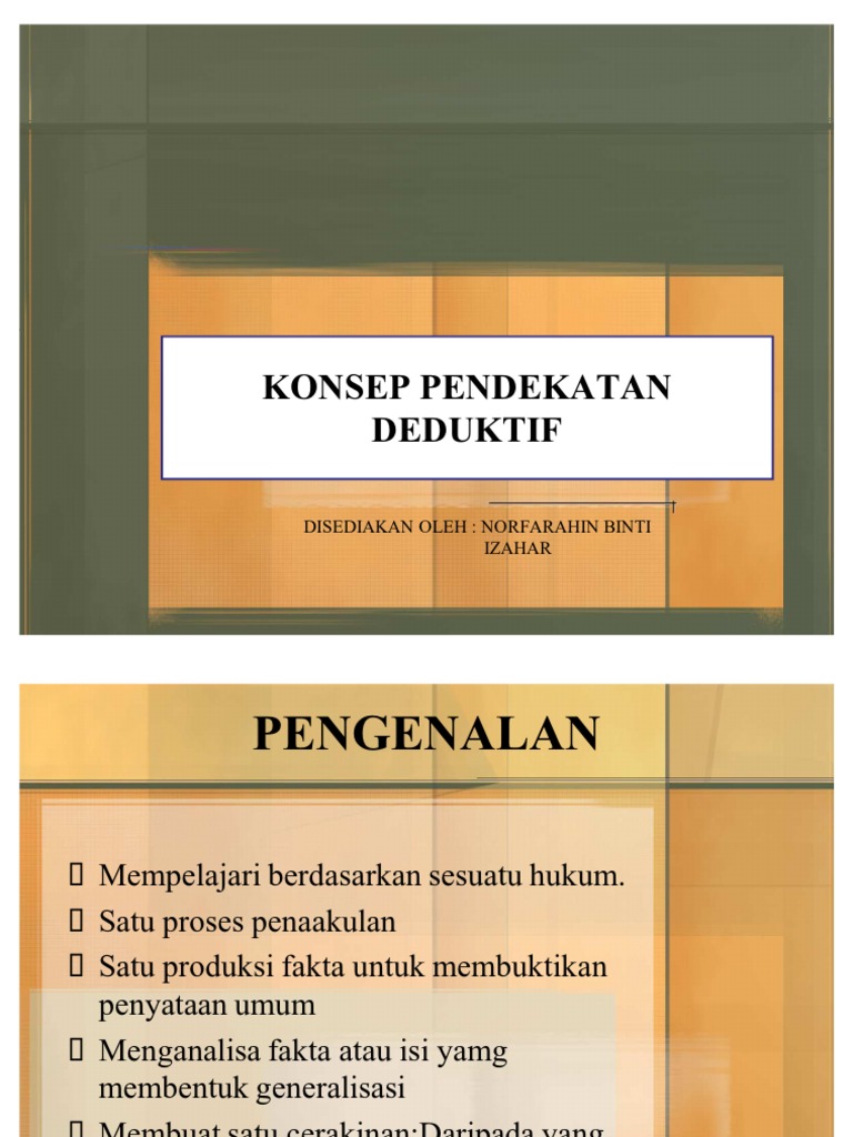 Konsep Pendekatan Induktif | PDF