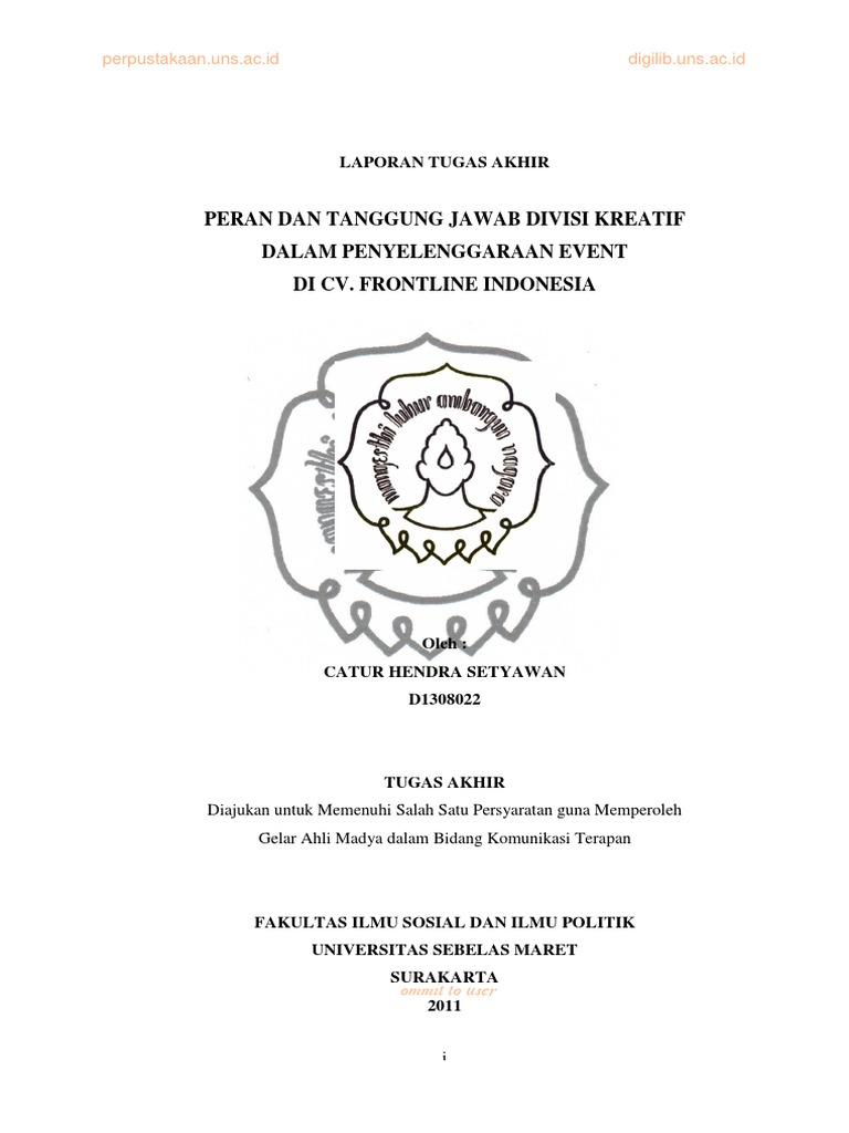 Catur Hendra Setyawan D1308022 | PDF