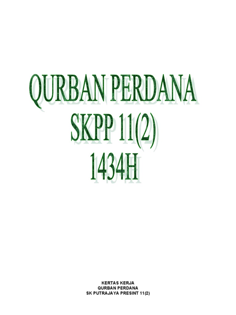 Program Qurban Perdana SKPP 11(2) | PDF