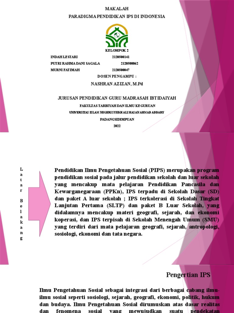 Paradigma Pendidikan IPS Di Indonesia | PDF