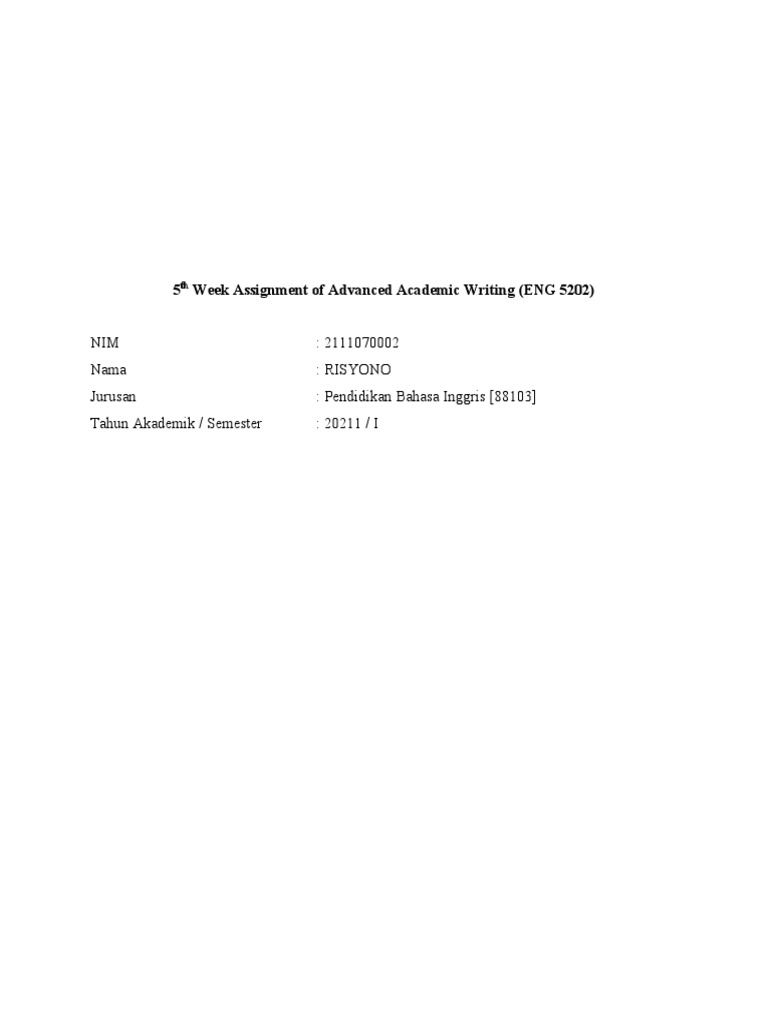 5th Week Assignment of Advanced Academic Writing | PDF | Banks | Property