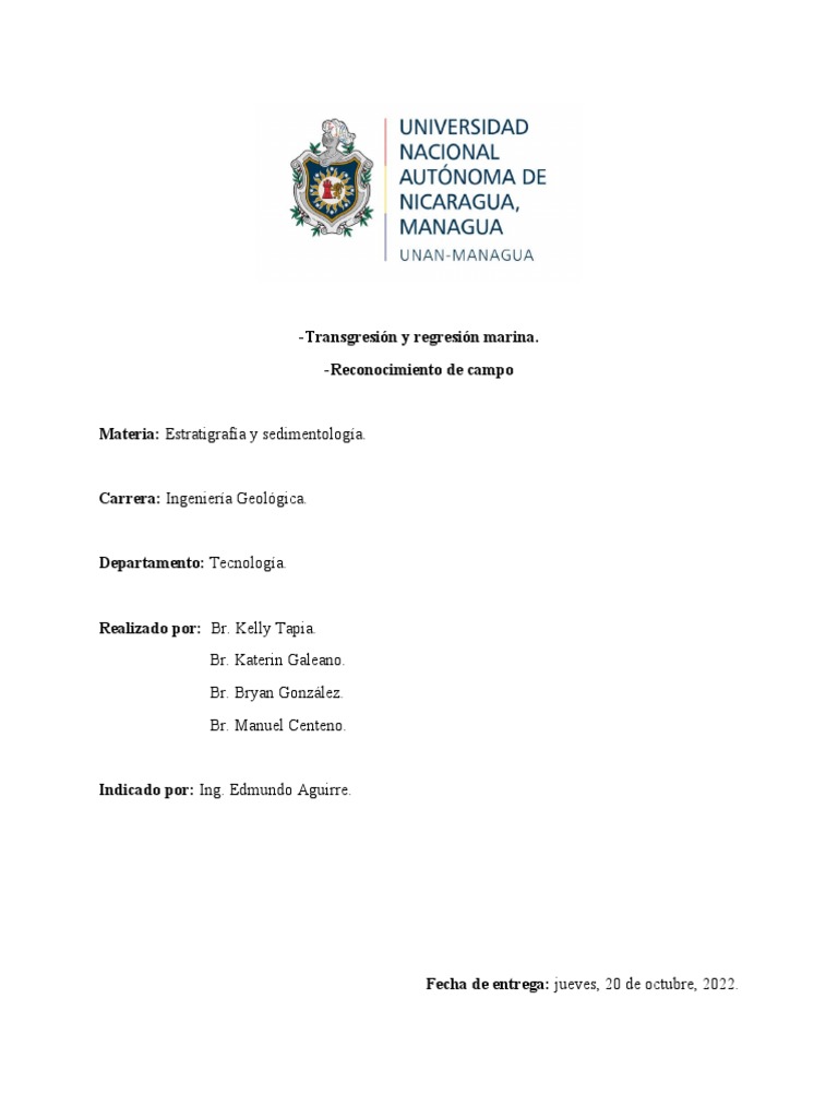 Transgresión y Regresión Marina | PDF | Geografía Física | Geología