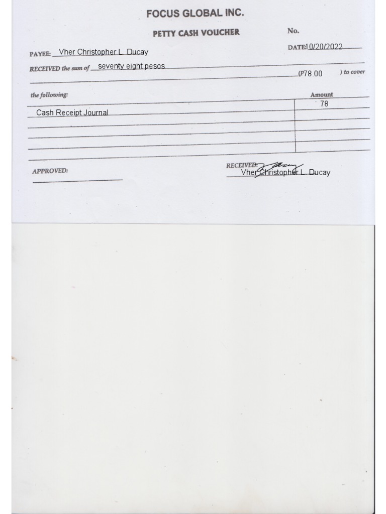Petty Cahs | PDF | Finance & Money Management | Law