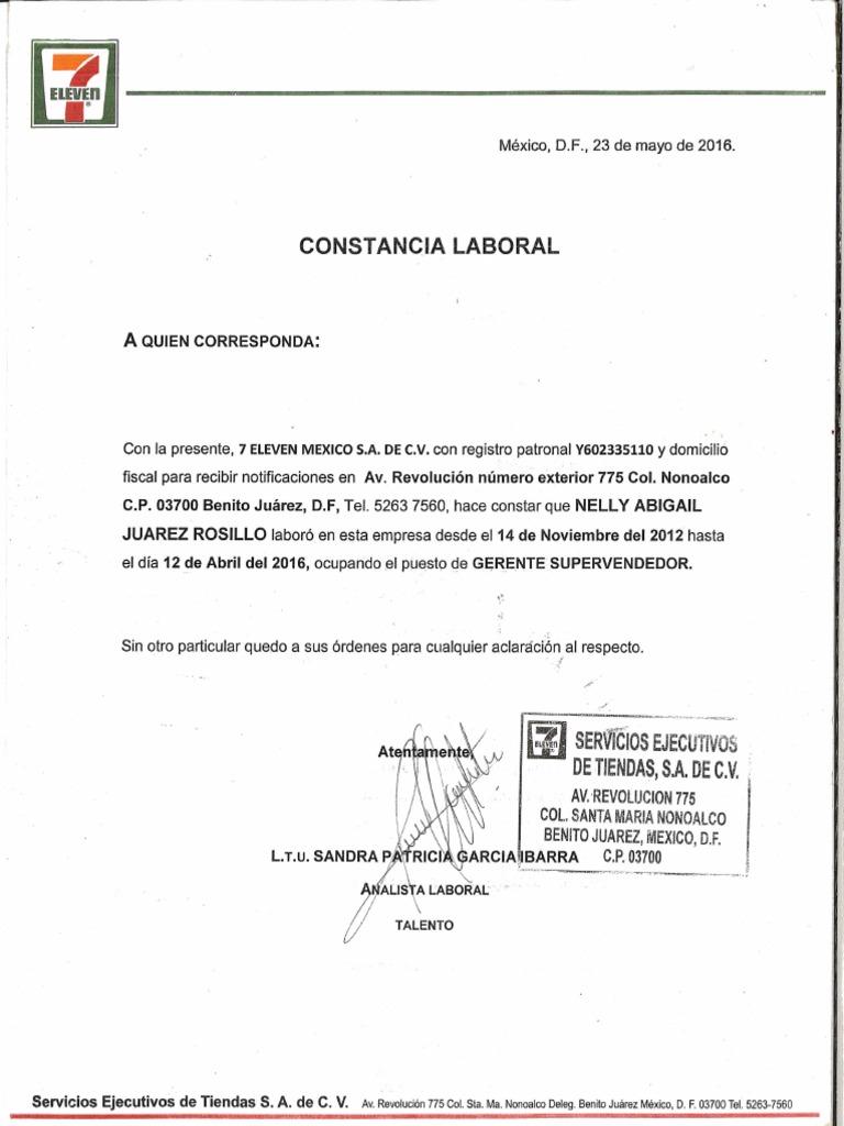 Constancia Laboral | PDF