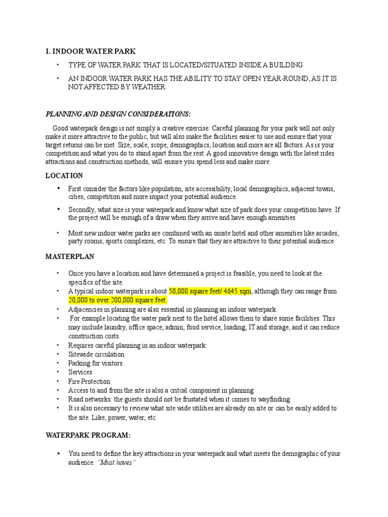Indoor Waterpark - Final | PDF | Hotel