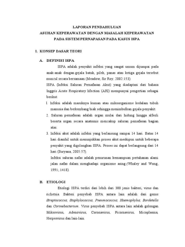Asuhan Keperawatan ISPA pada Anak | PDF