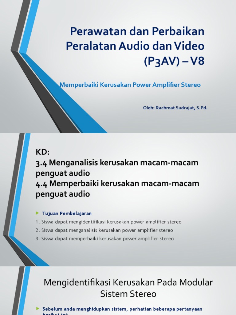 Memperbaiki Kerusakan Power Amplifier Stereo | PDF Memperbaiki Kerusakan Power Amplifier Stereo | PDF