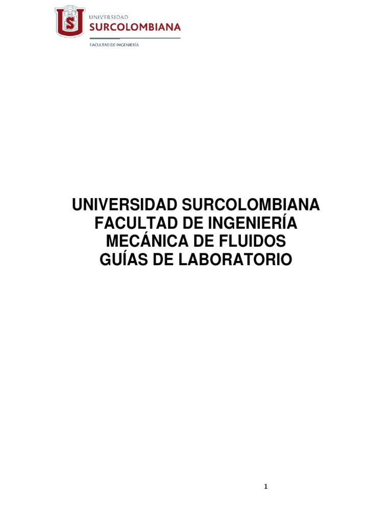 Guias de Laboratorio-Mecanica de Fluidos | PDF | Presión | Medida de presión