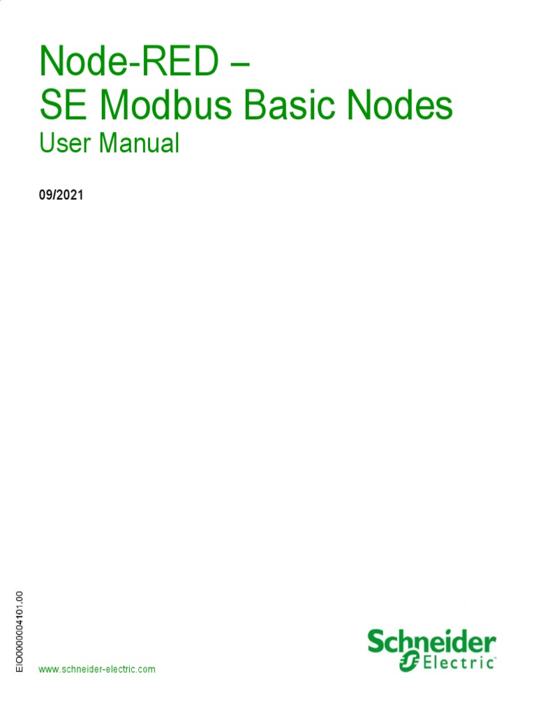 SE Modbus Basic Nodes User Manual | PDF | Port (Computer Networking) | Internet Of Things