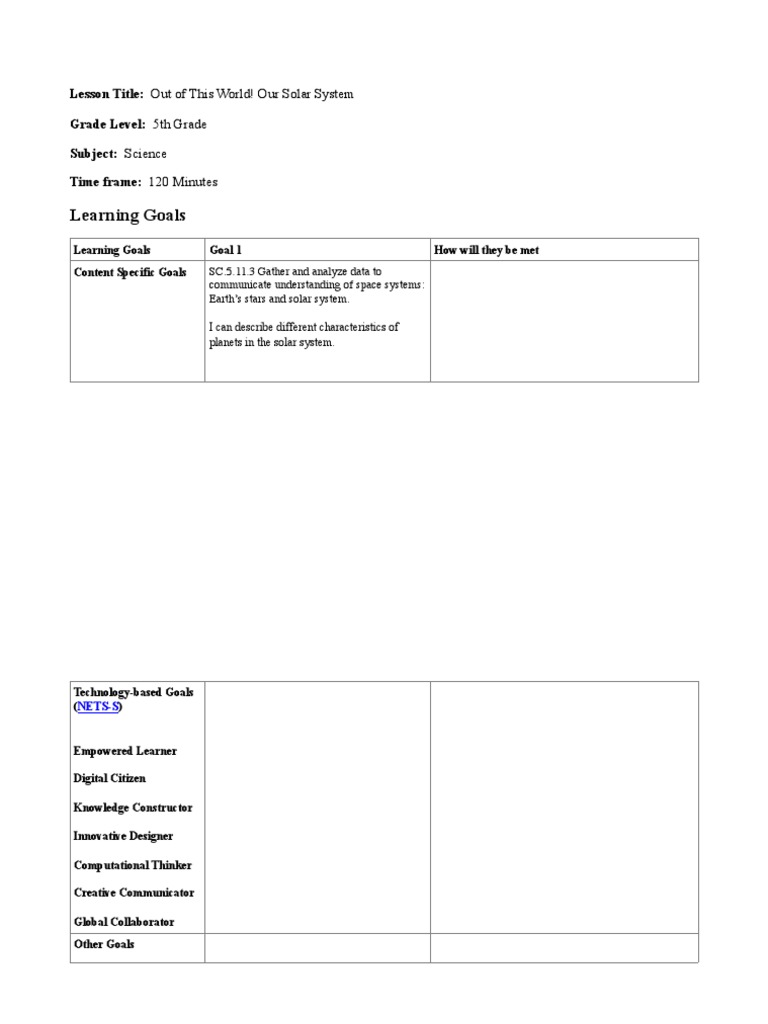 Triple e Lesson Planning Template Doc 1 | PDF | Teaching Method | Learning