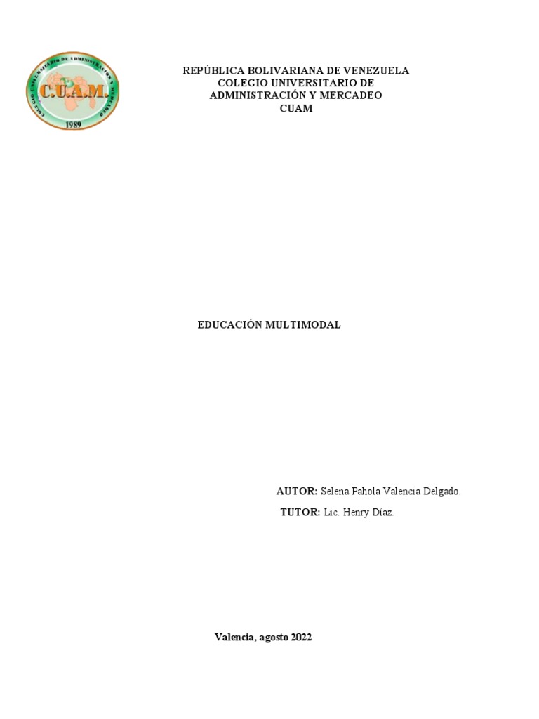 República Bolivariana de Venezuela Colegio Universitario de ...