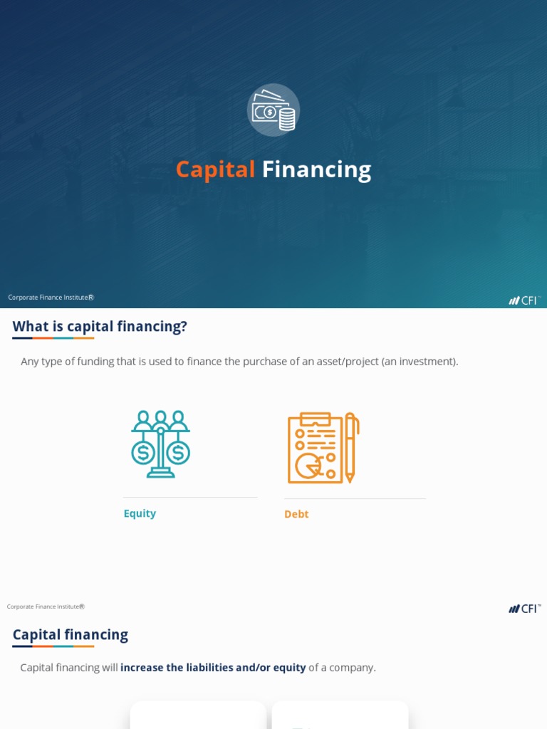 Understanding Capital Financing | PDF | Cost Of Capital | Equity (Finance)