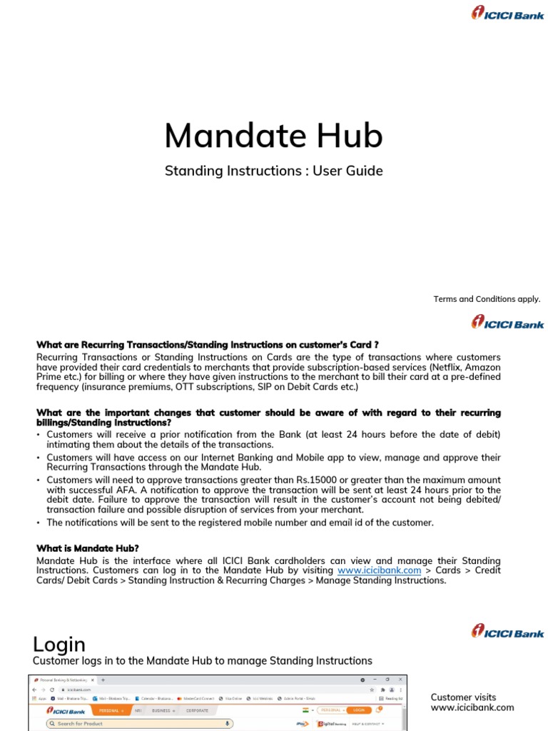 Mandate Hub User Guide | PDF | Debit Card | Login