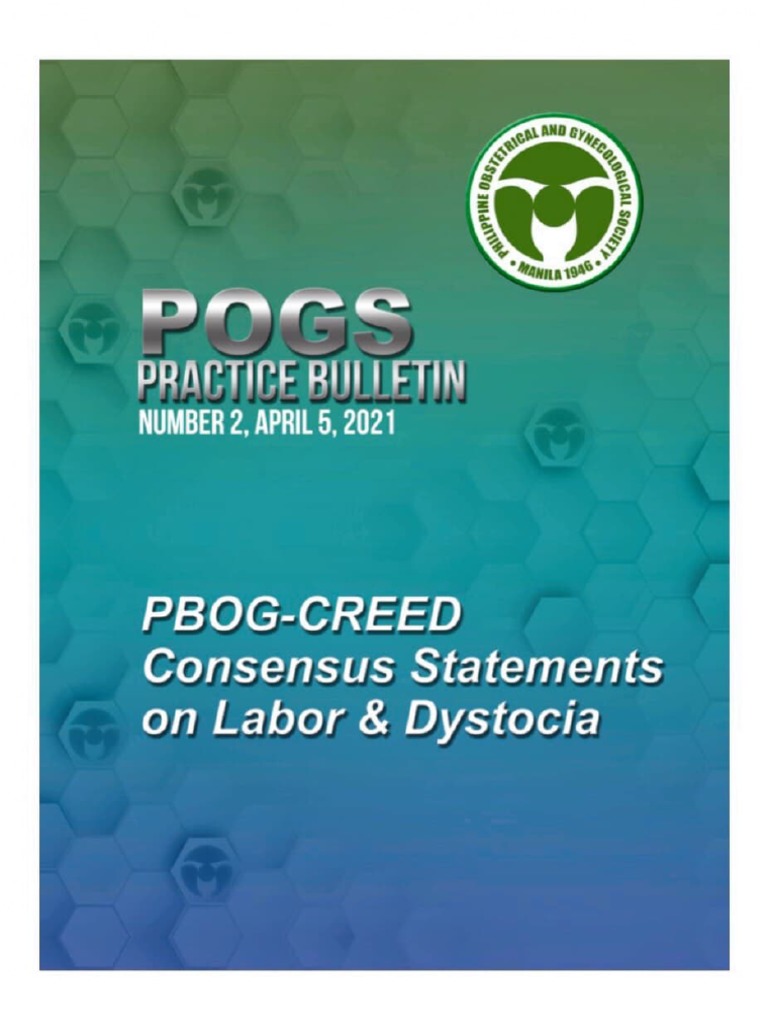 POGS CREED Consensus Statements On LABOR and DYSTOCIA April 2021 | PDF