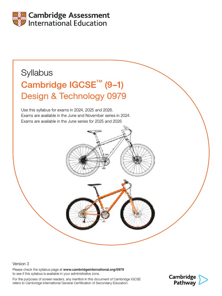 Cambridge IGCSE™ (9-1) Design & Technology 0979 | PDF | Design | Teaching Method
