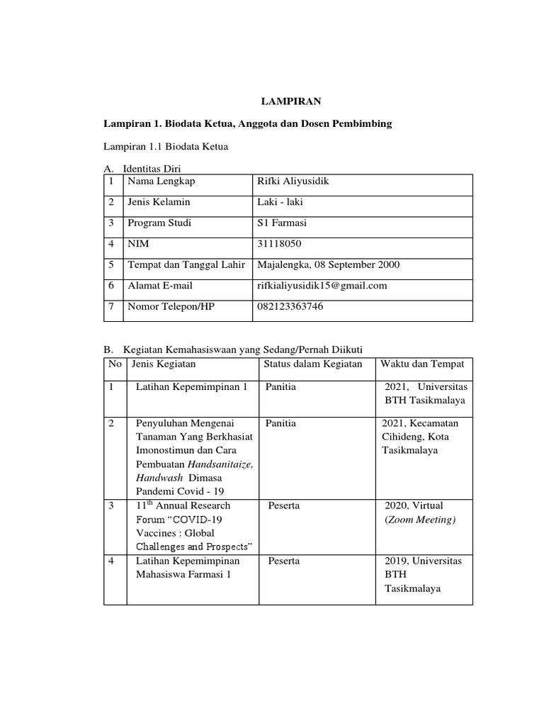 Lampiran Hungkul | PDF