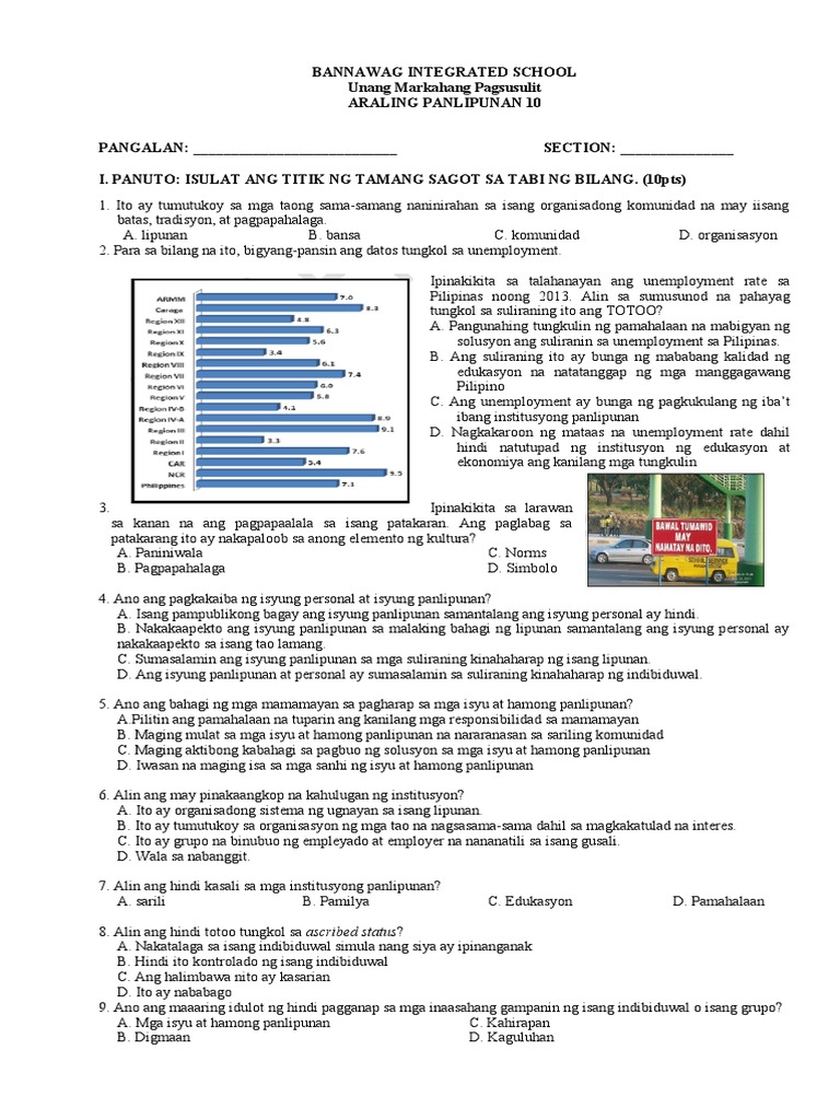 Ap10 1ST Periodical Test | PDF