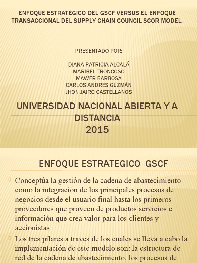 Paralelo Gscf-Scor | PDF | Marketing | Logística