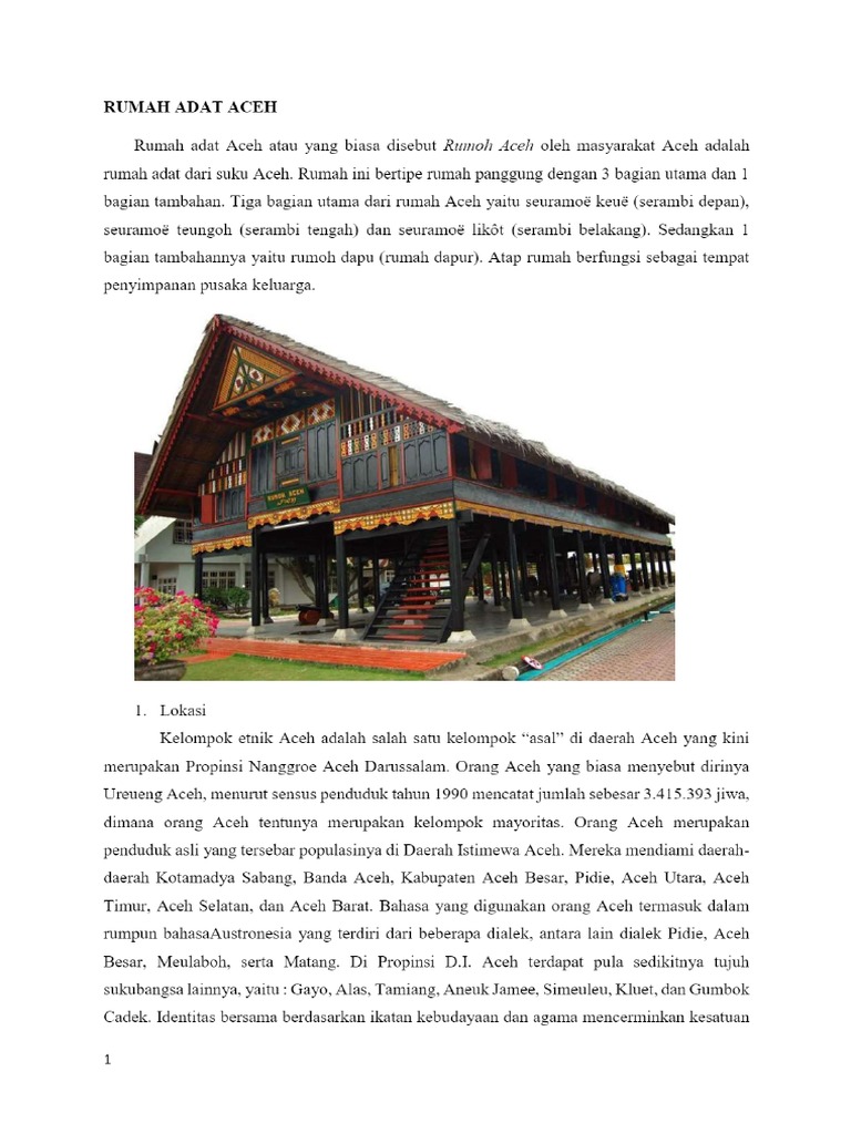 Rumah Adat Aceh | PDF