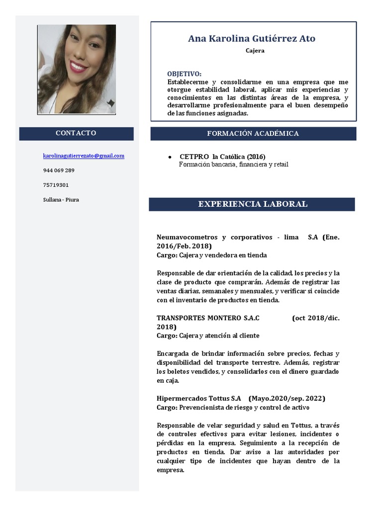 Presentación de CV Ana Gutiérrez | PDF | Economias | Business