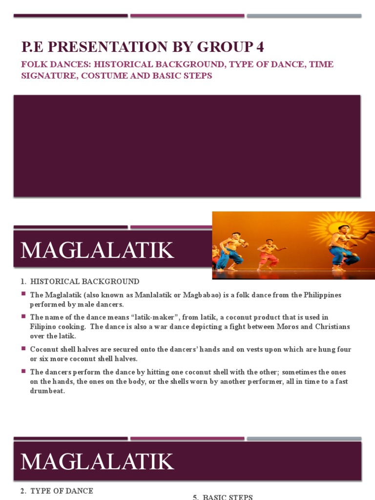 P.E - Group 4 Presentation | PDF | Performing Arts | Clothing