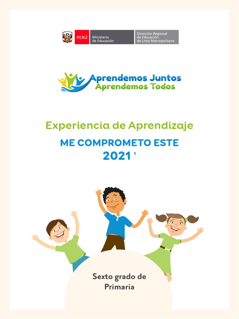 2021 Experiencia de Aprendizaje - Sexto Primaria | PDF | Las emociones | Aprendizaje