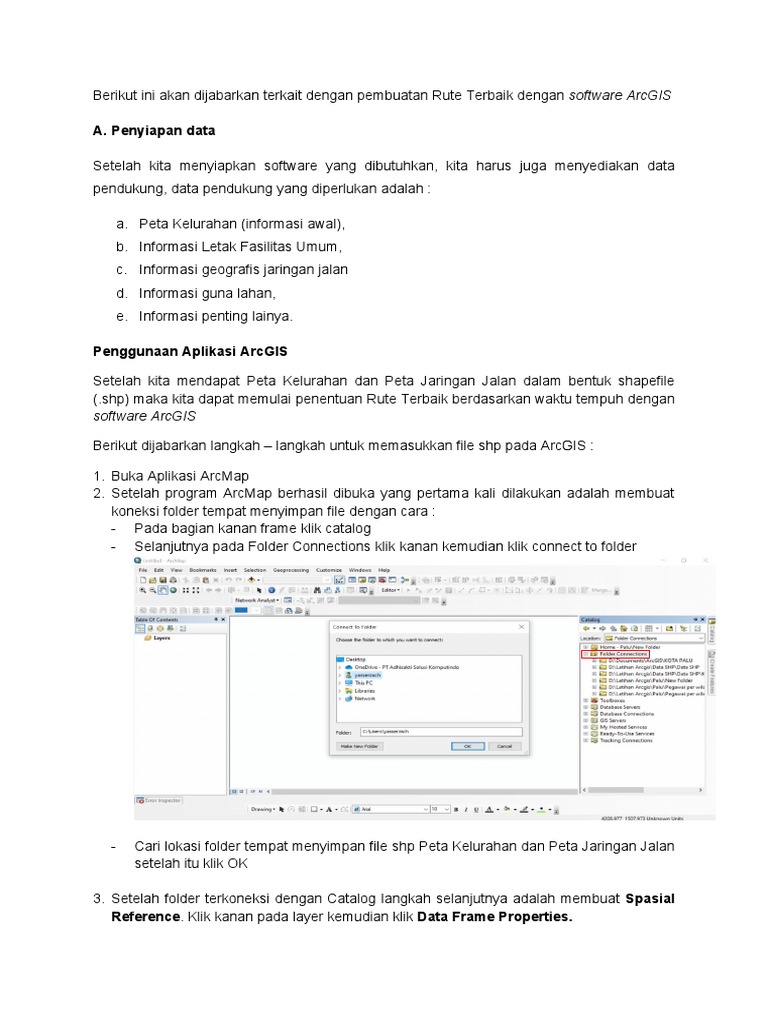Draft Pembuatan Rute Terbaik Dengan ArcGIS | PDF