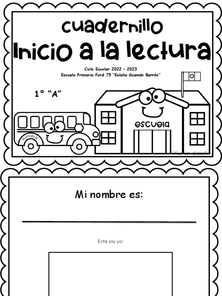 Cuadernillo Lectoescritura 1° A | PDF