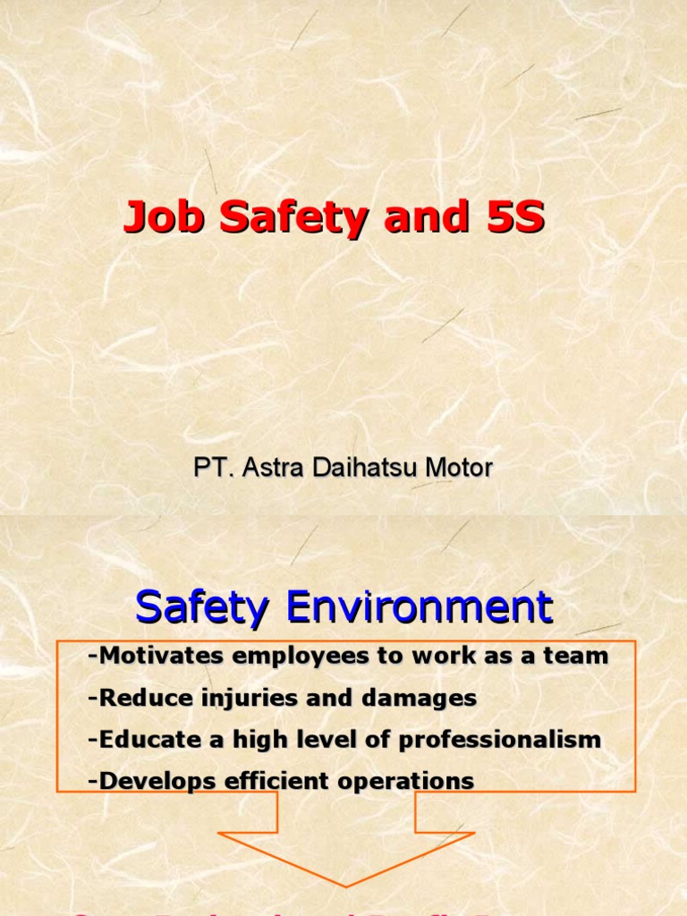 Job Safety & 5S | PDF | Safety