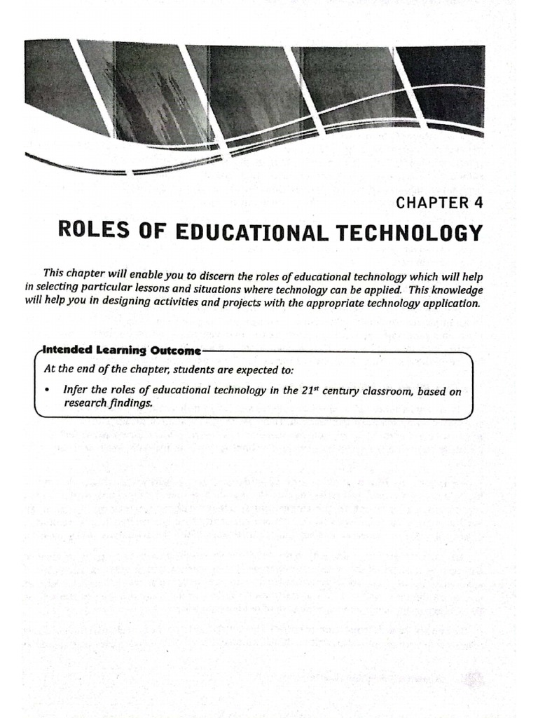 Lesson 4 Roles of Educational Technology | PDF
