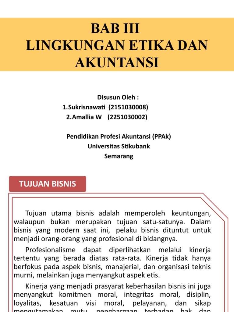 Etika dan Akuntansi dalam Bisnis Modern | PDF