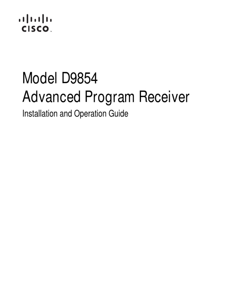 Cisco D9854 | PDF | Ac Power Plugs And Sockets | Electrical Connector
