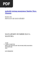 Makalah Manajemen Sumber Daya Manusia | PDF