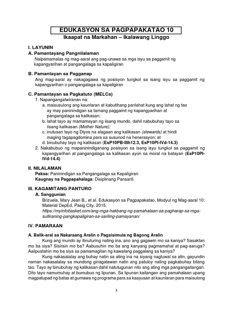 Qa Esp10 q4 w2 Done Rodel 2 | PDF