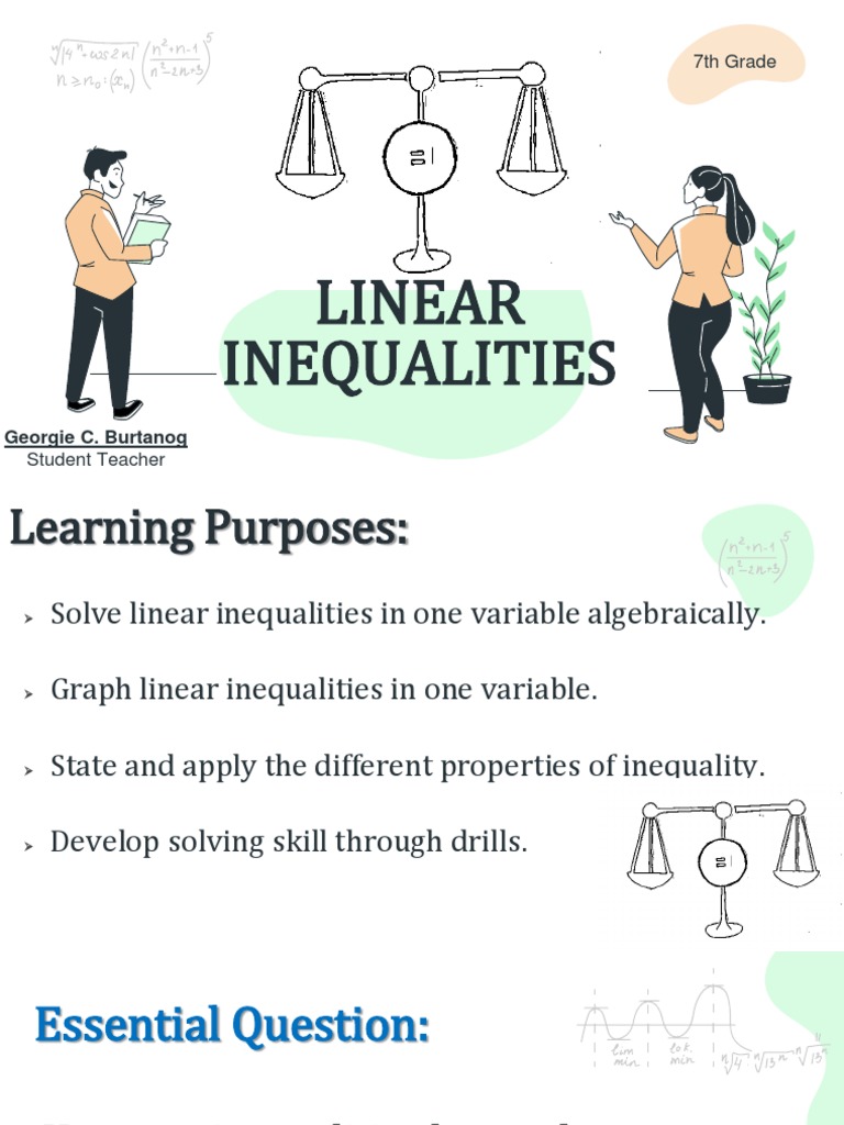 Linear Inequalities | PDF | Inequality (Mathematics) | Mathematical ...