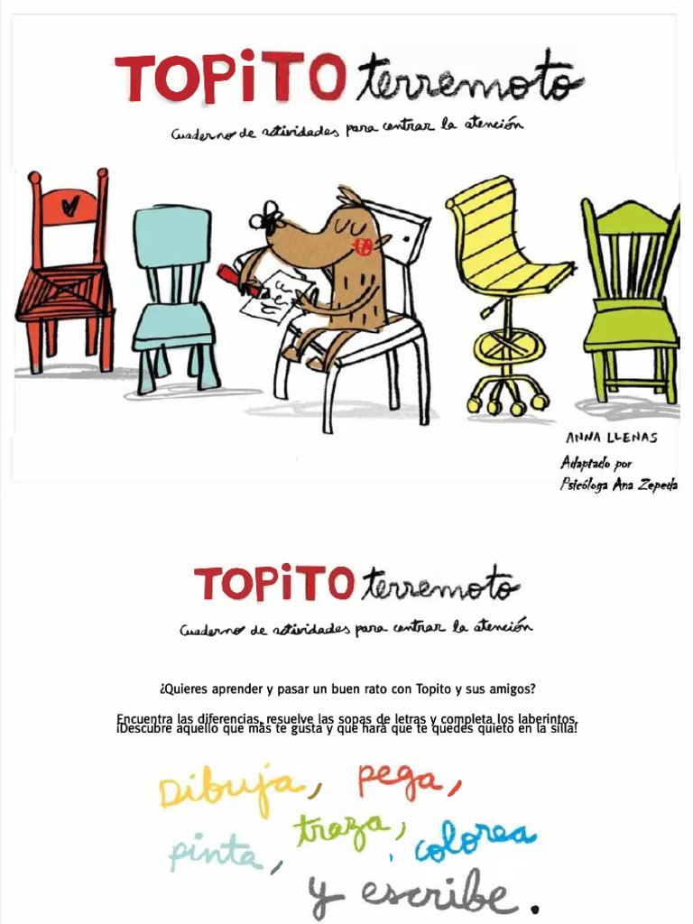 Topito Terremoto Cuaderno de Estimulos TDAH | PDF
