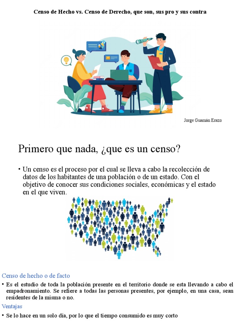 Censo de Hecho y Derecho, Jorge Guaman-1 | PDF