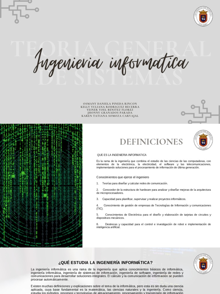 Exposicion Sistemas | PDF | Informática | Ingeniería Informática
