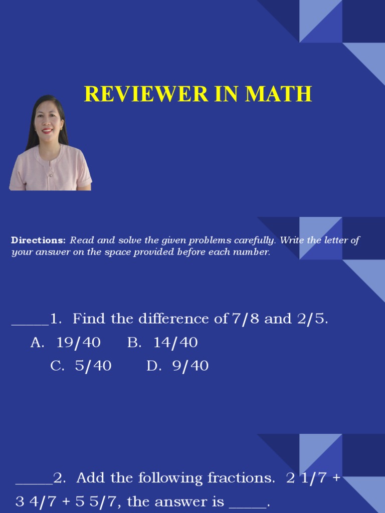 Reviewer Math | PDF