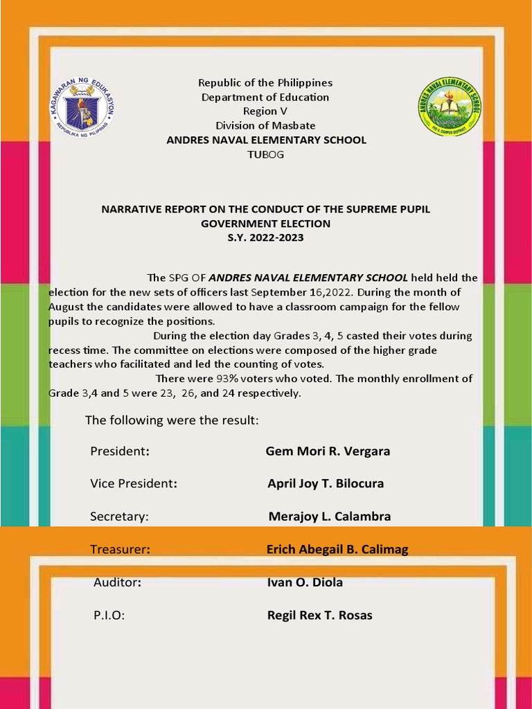 Narrative Report SPG | PDF