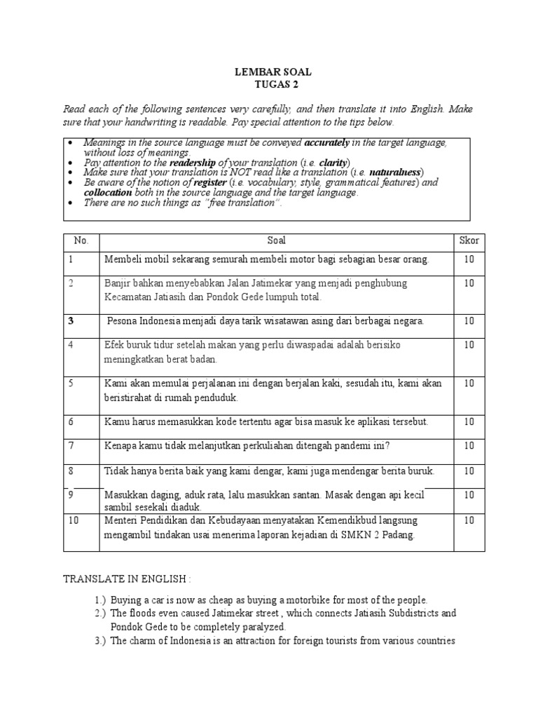 Tugas 2.grammar Translation Exercises 03 | PDF | Human Communication ...