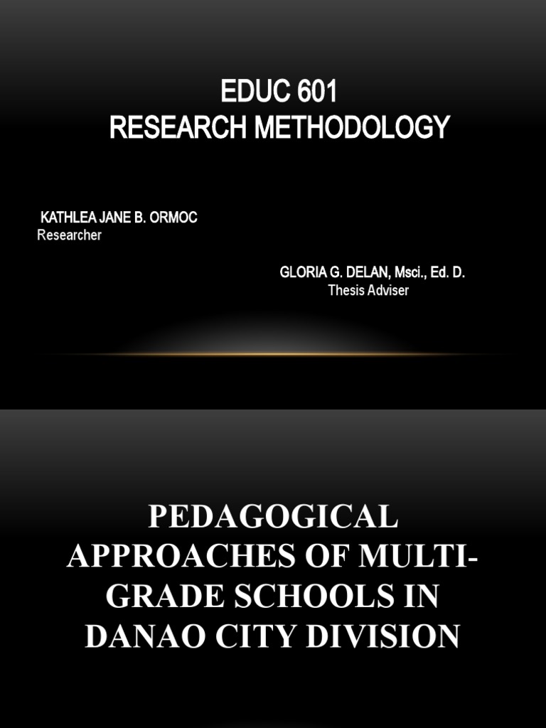 Thesis Presentation | PDF | Teaching Method | Teachers