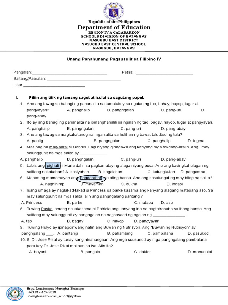 PT - Filipino Esp Epp | PDF