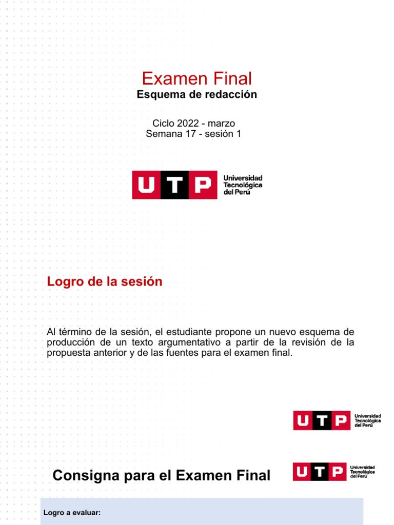 S17.s1-Examen Final - Esquema de Redacción | PDF | Prueba (evaluación) | Plagio