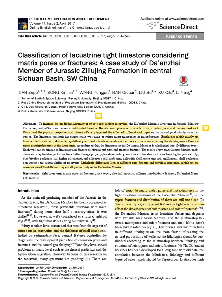 Classification | PDF | Limestone | Clastic Rock