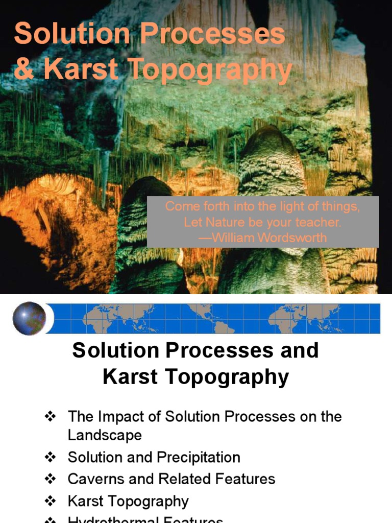 Solution Processes and Karst Topography | PDF | Cave | Sinkhole