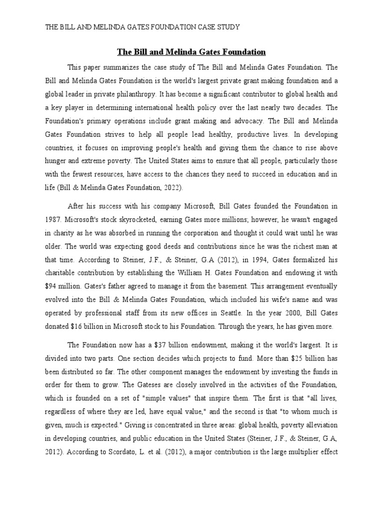 Foundation | PDF | Bill & Melinda Gates Foundation | Warren Buffett
