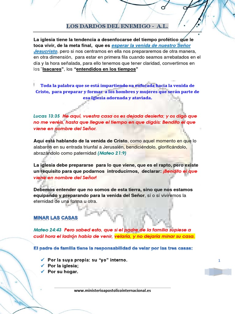 Los Dardos Del Enemigo Pdf Diablo Evangelio De Mateo