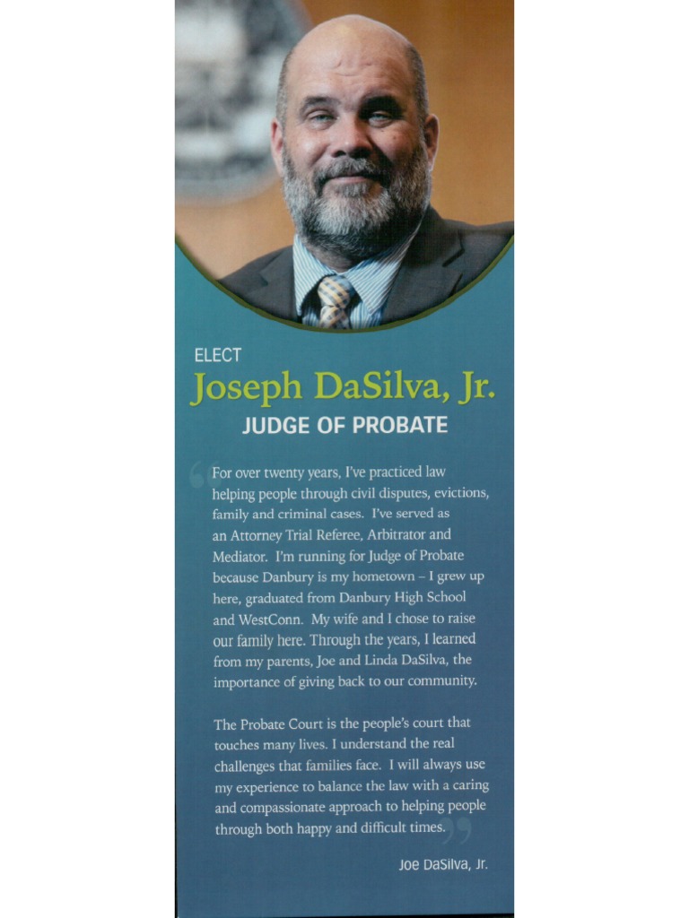 Joe DaSilva For Judge of Probate, Danbury CT 2022 | PDF