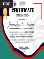Template Certificate of Participation Lac | PDF